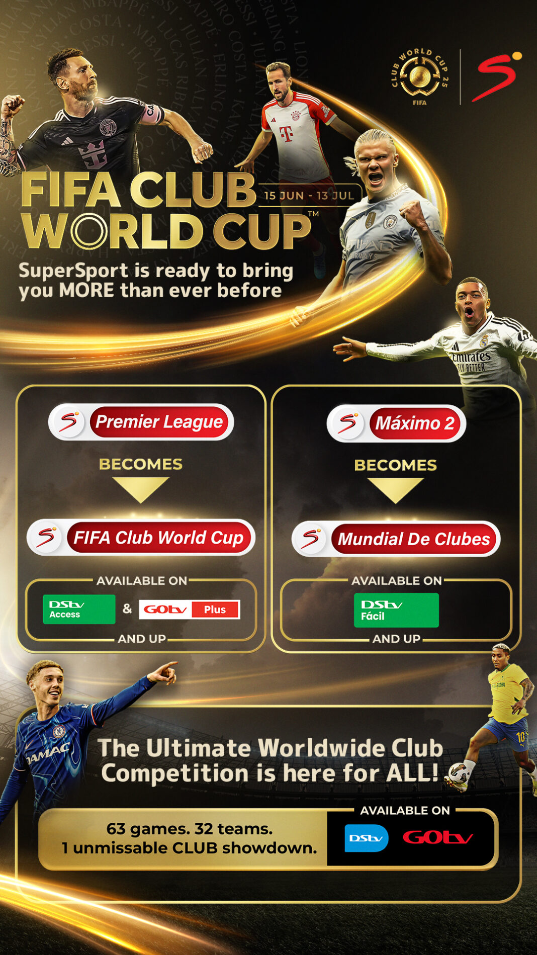 DStv, GOtv & Showmax to air all 63 FIFA Club World Cup 2025 Matches ...
